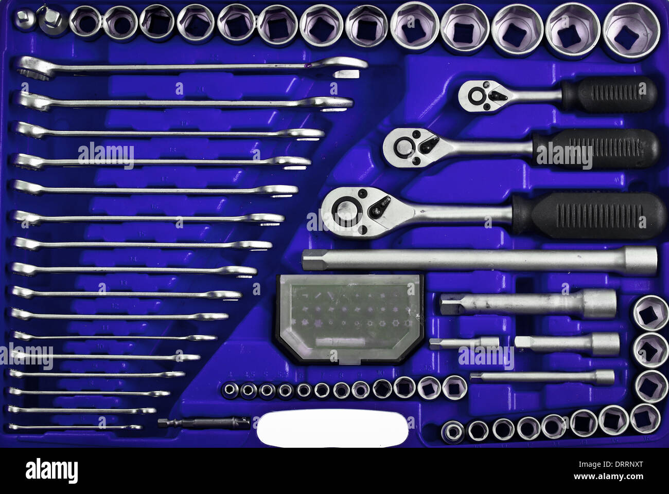 Lots of tools arranged in a toolbox Stock Photo - Alamy