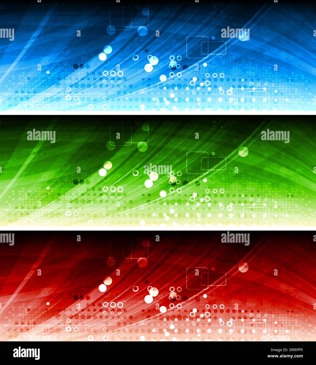 Set of colorful hi-tech banners Stock Photo - Alamy