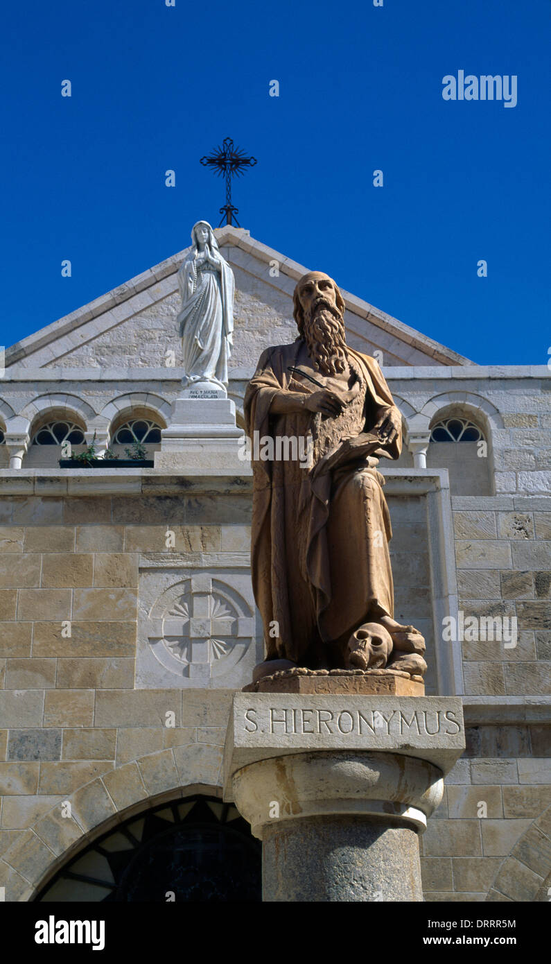 Bethlehem Israel Statue Of Hieronymus (in Front Of Church Of Nativity ...