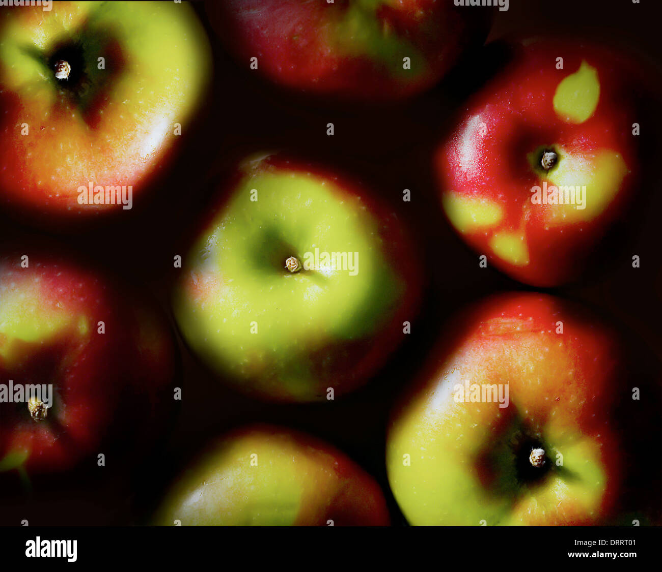 Red apples view taken from above Stock Photo - Alamy