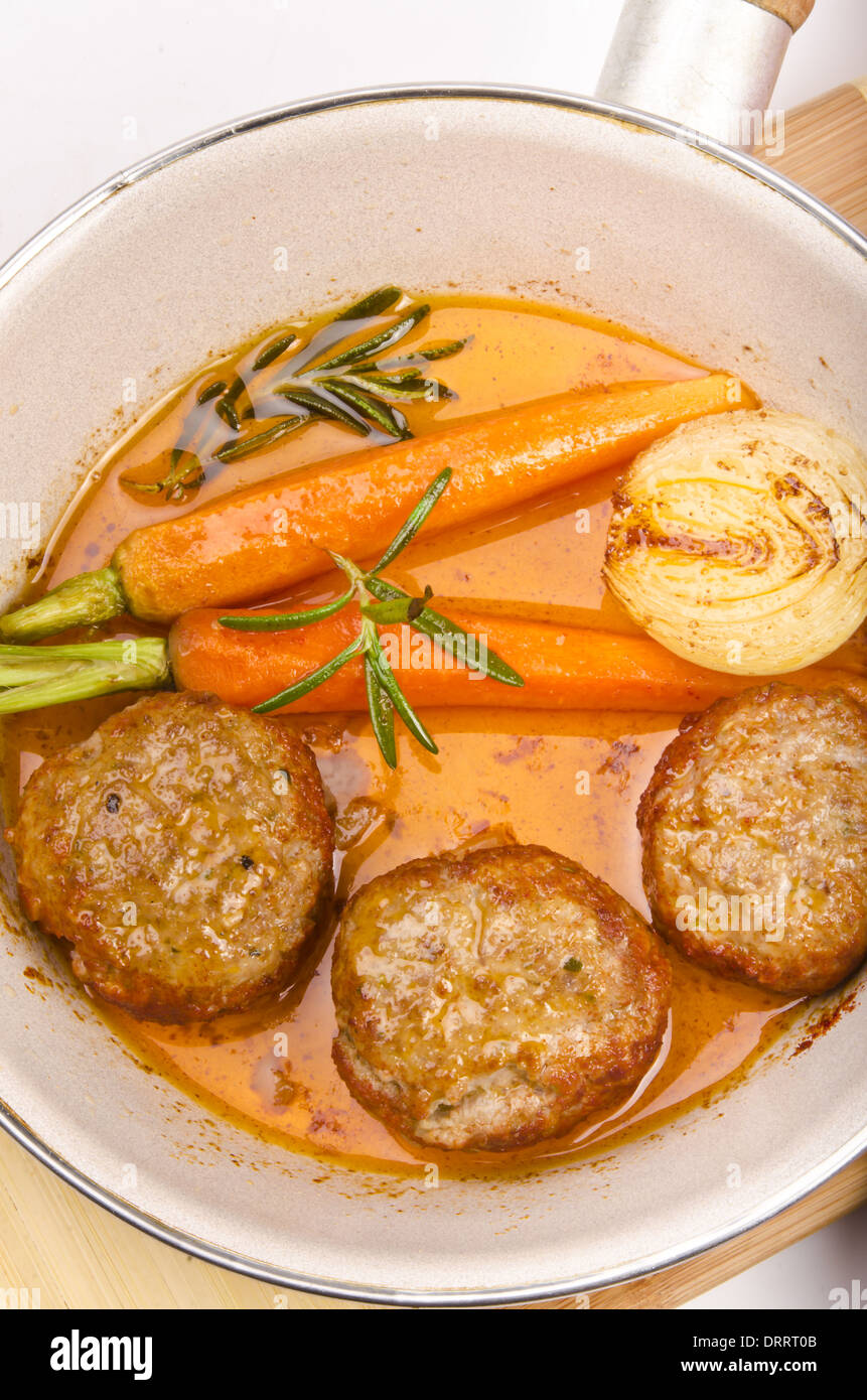 Rissoles with vegetables Stock Photo - Alamy