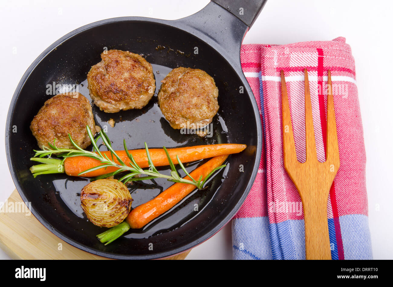 Rissoles with vegetables Stock Photo - Alamy