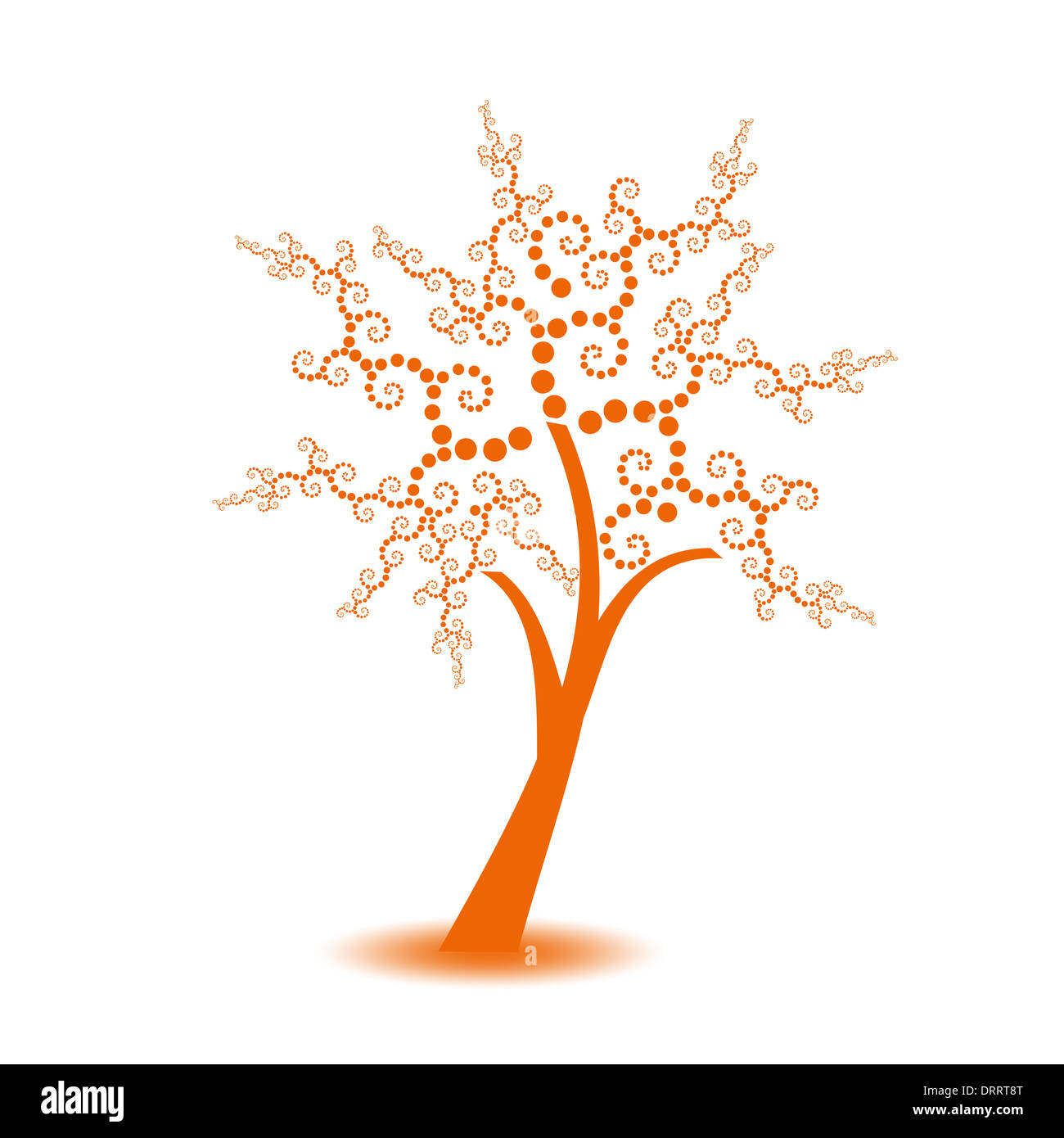 Orange art tree painting Cut Out Stock Images & Pictures - Alamy