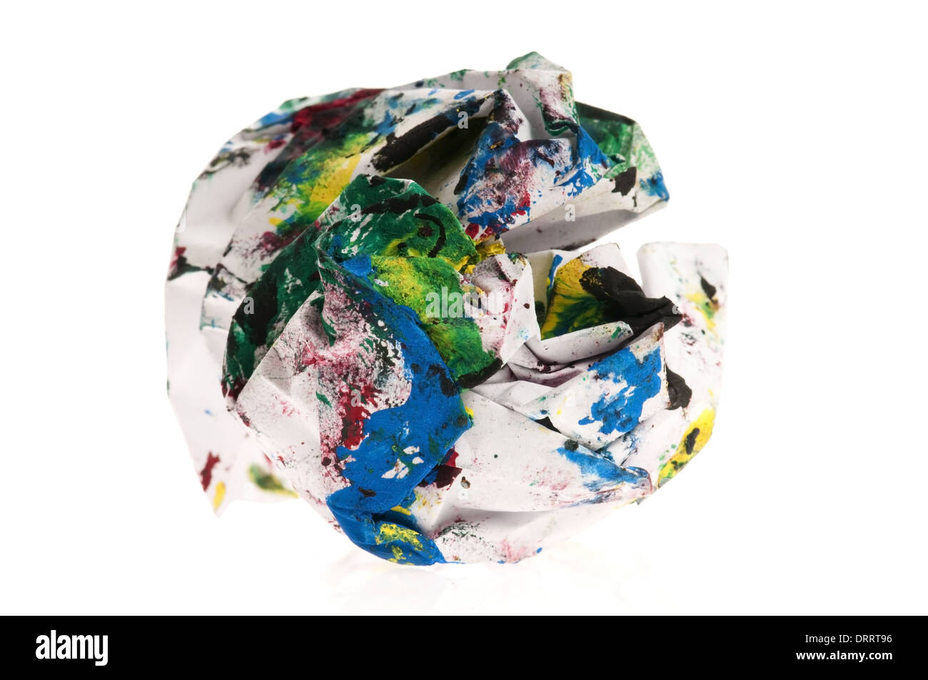 Crumpled paper isolated over white Stock Photo - Alamy