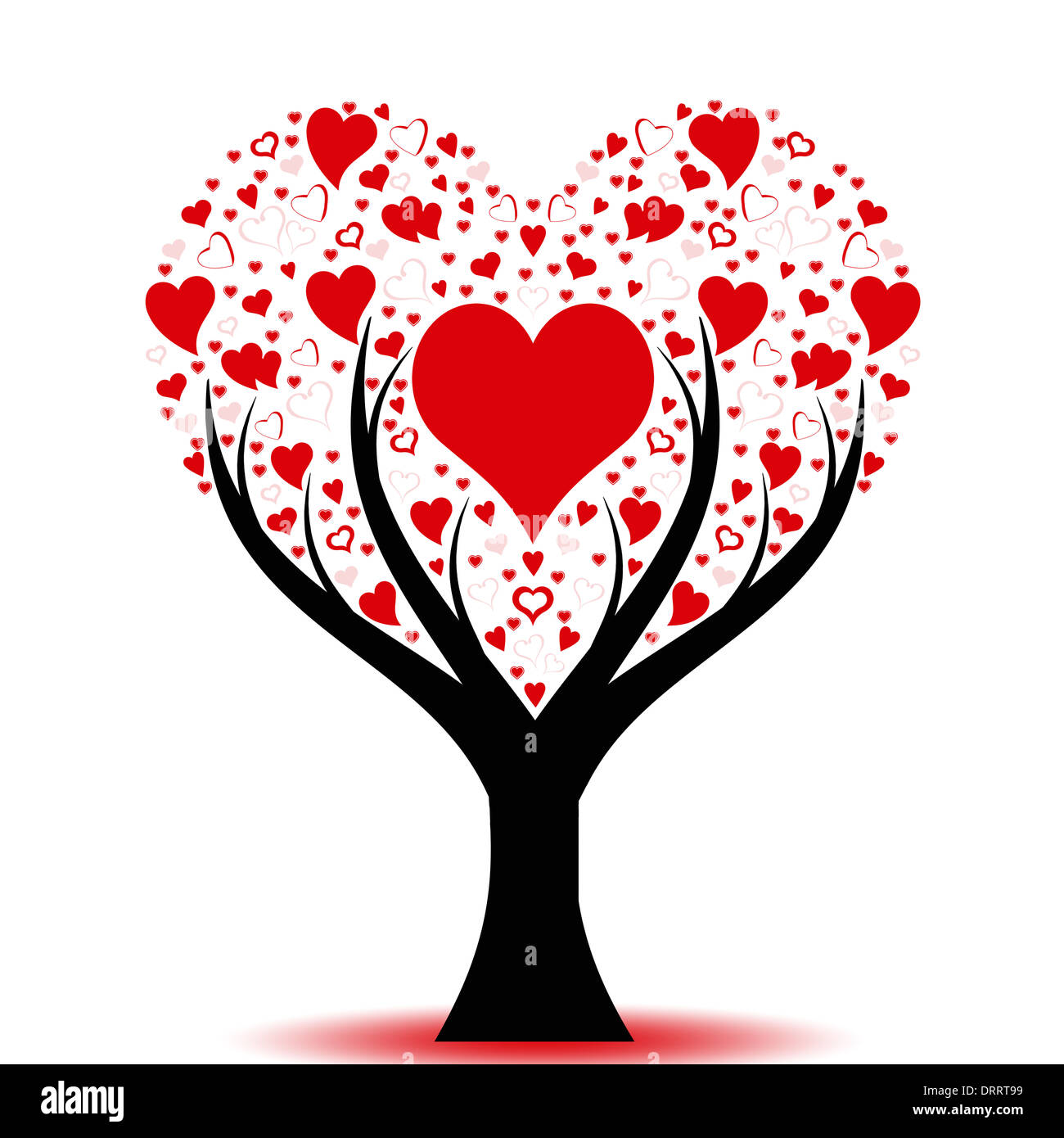 Abstract drawing tree heart shape hi-res stock photography and images ...