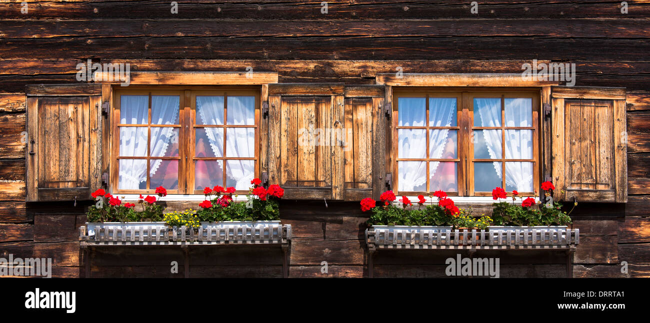 Swiss chalet window box High Resolution Stock Photography and Images ...