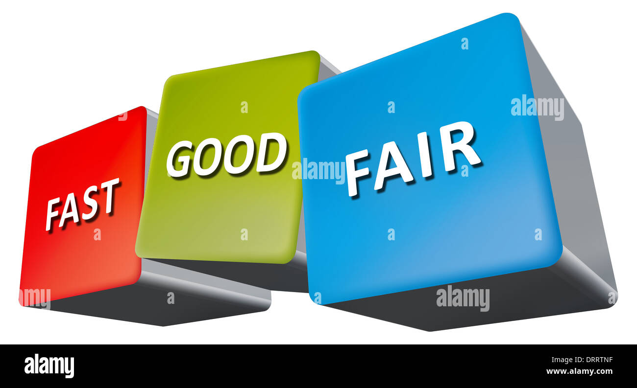 Fast - Good - Fair Stock Photo - Alamy