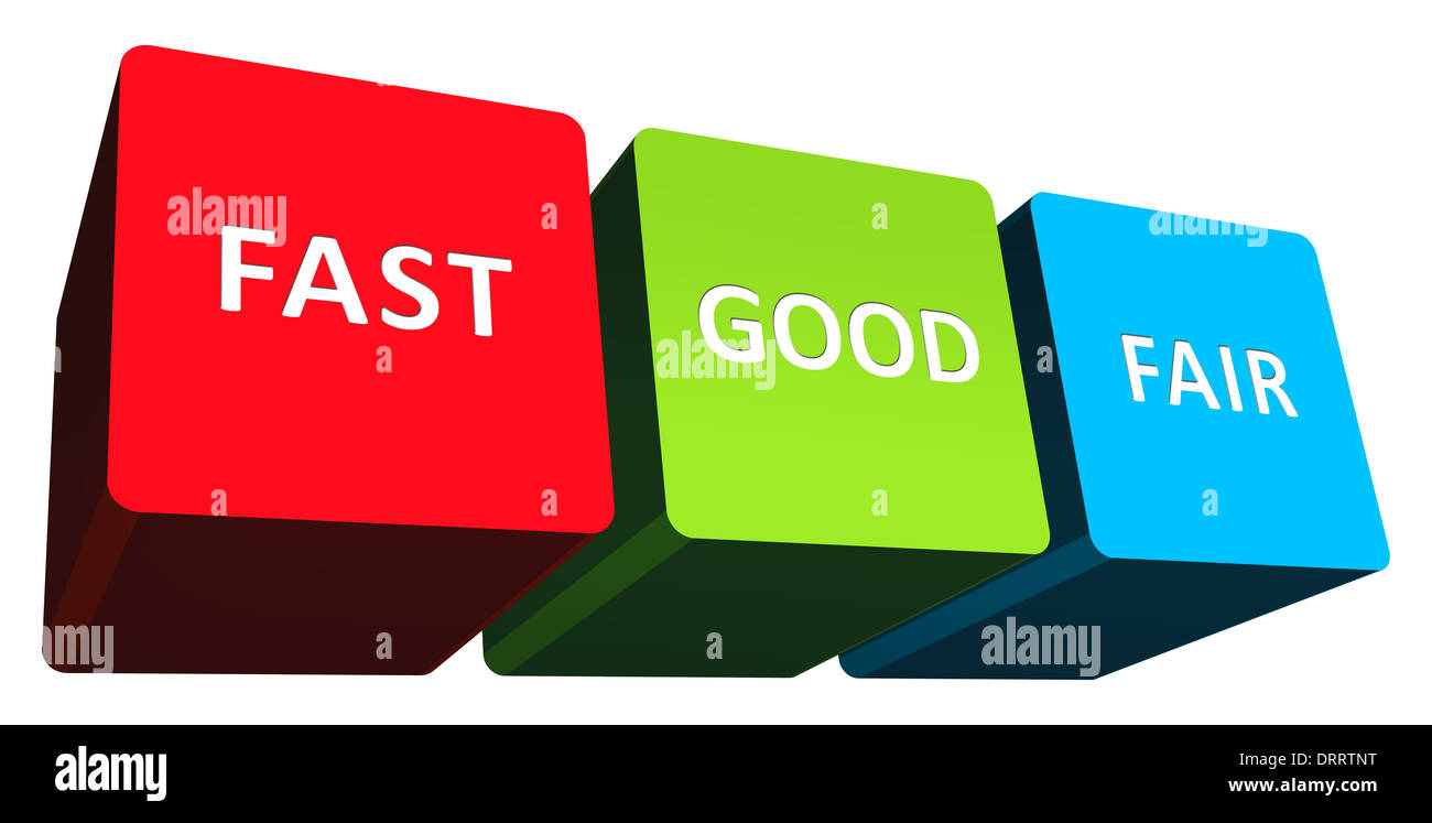 Fast good fair hi-res stock photography and images - Alamy
