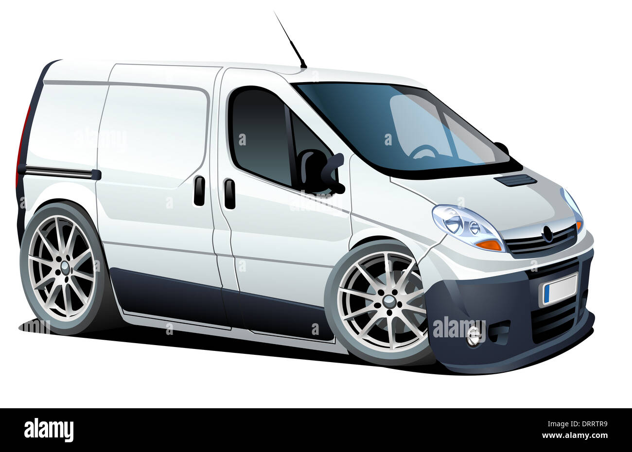 cartoon delivery / cargo van Stock Photo - Alamy