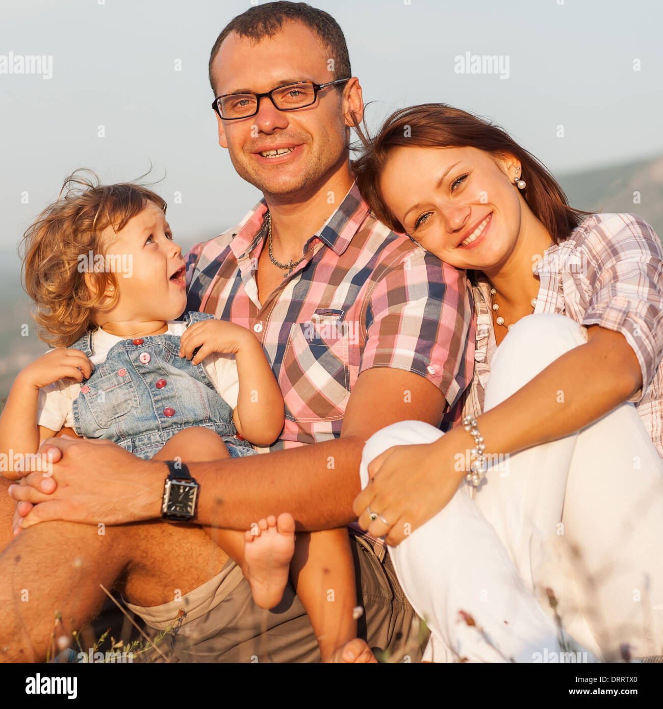 Mother father daughter portrait hi-res stock photography and images - Alamy