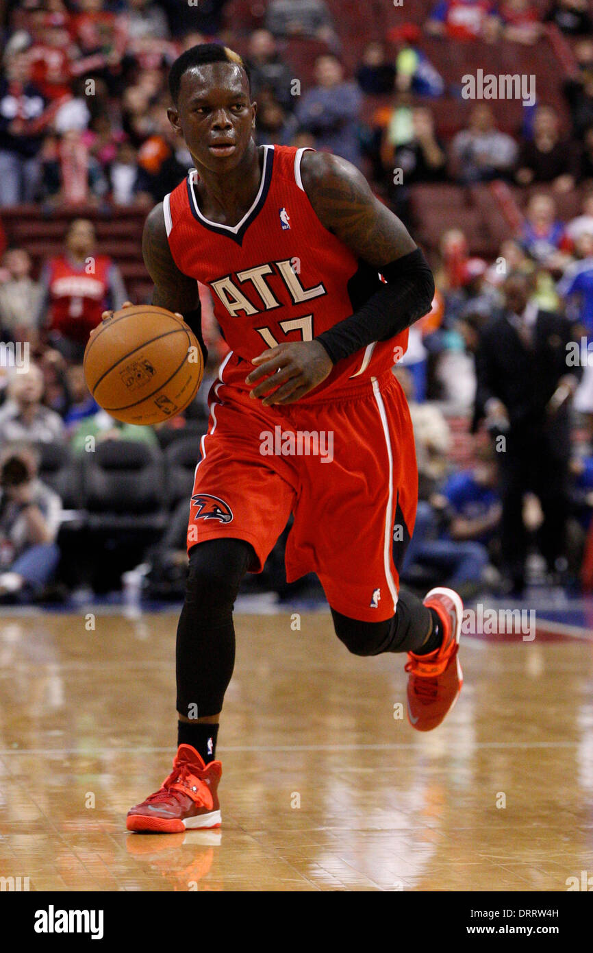 January 31, 2014: Atlanta Hawks point guard Dennis Schroder (17) in ...