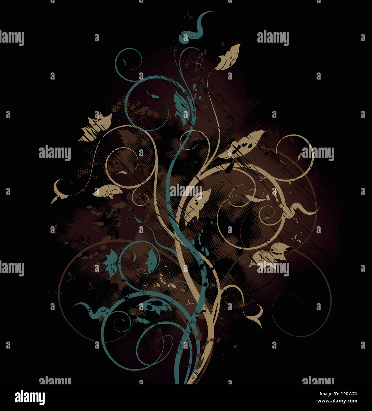 Floral bitmap background Stock Photo - Alamy