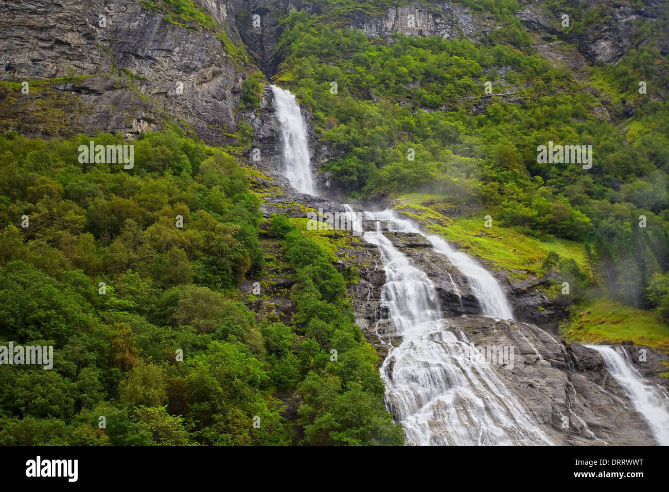 Geiranger fjord in mist hi-res stock photography and images - Alamy