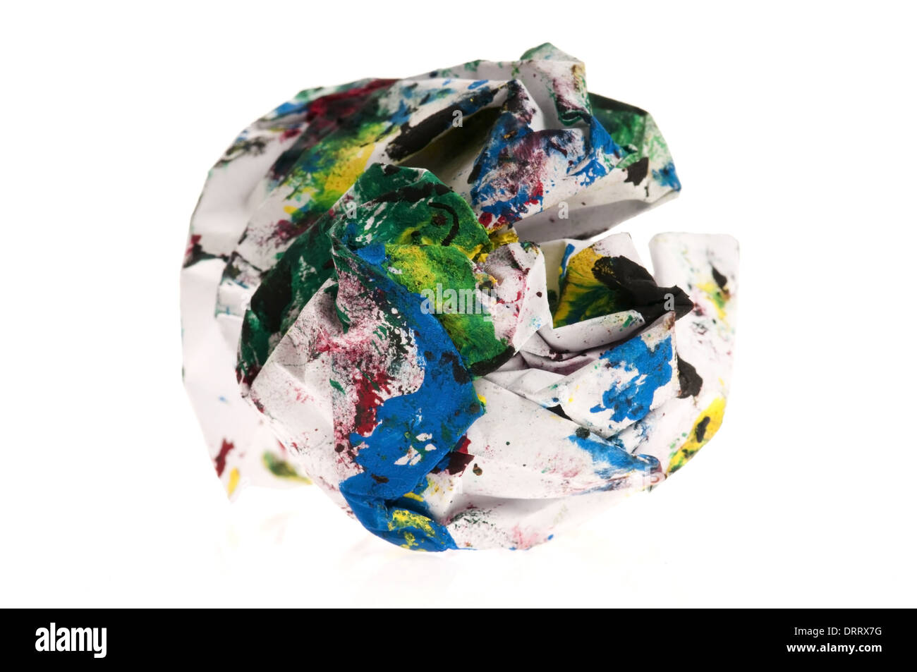 Crumpled paper isolated over white Stock Photo - Alamy