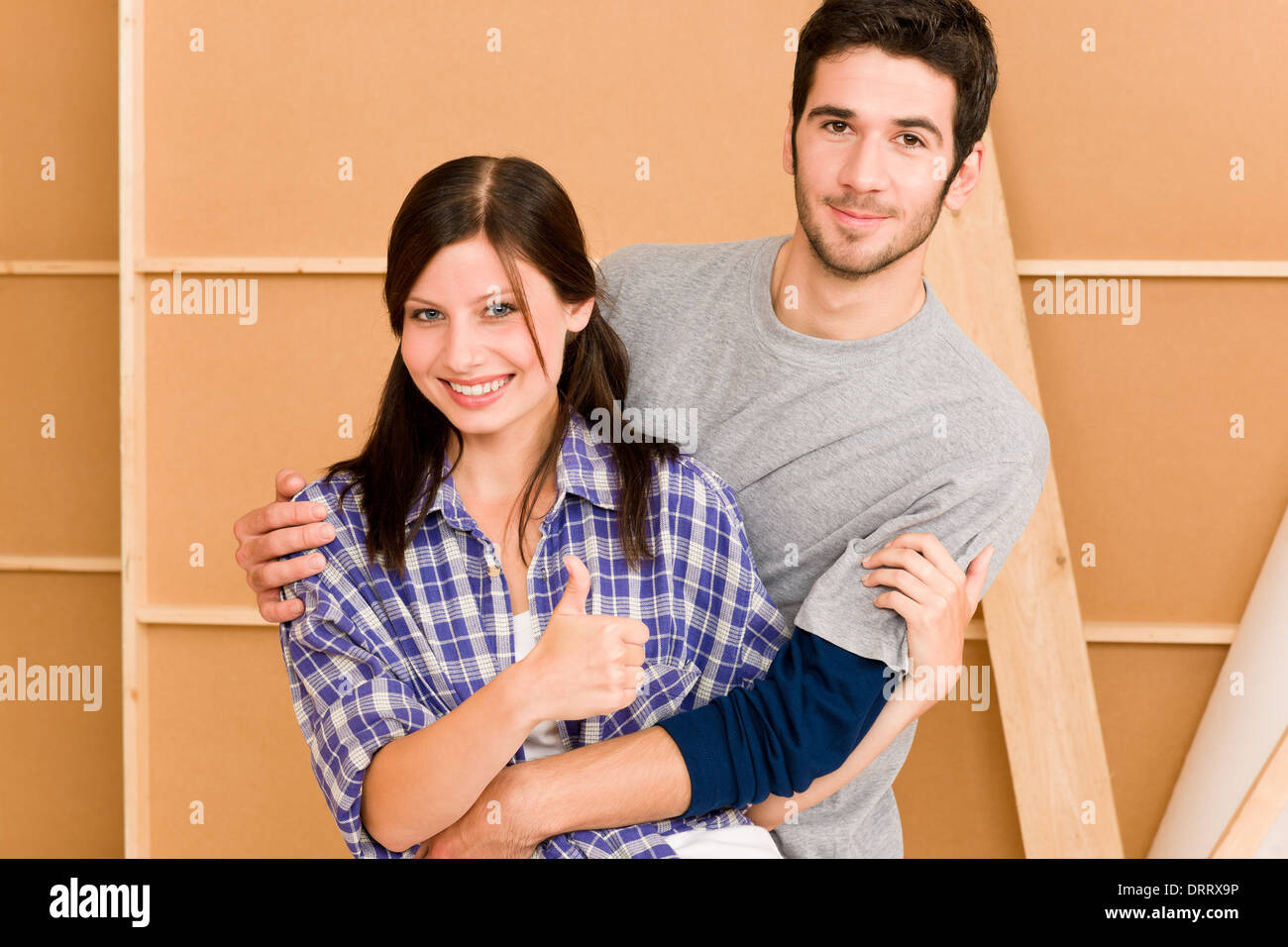 Home improvement young happy couple together Stock Photo - Alamy