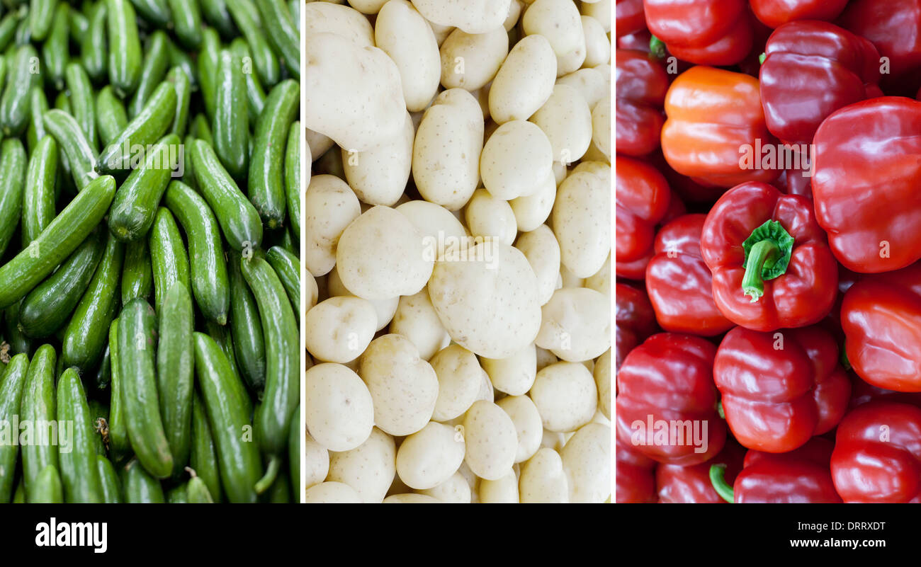Italy National Flag made of Cucumbers, Potatoes and Red Bell peppers ...