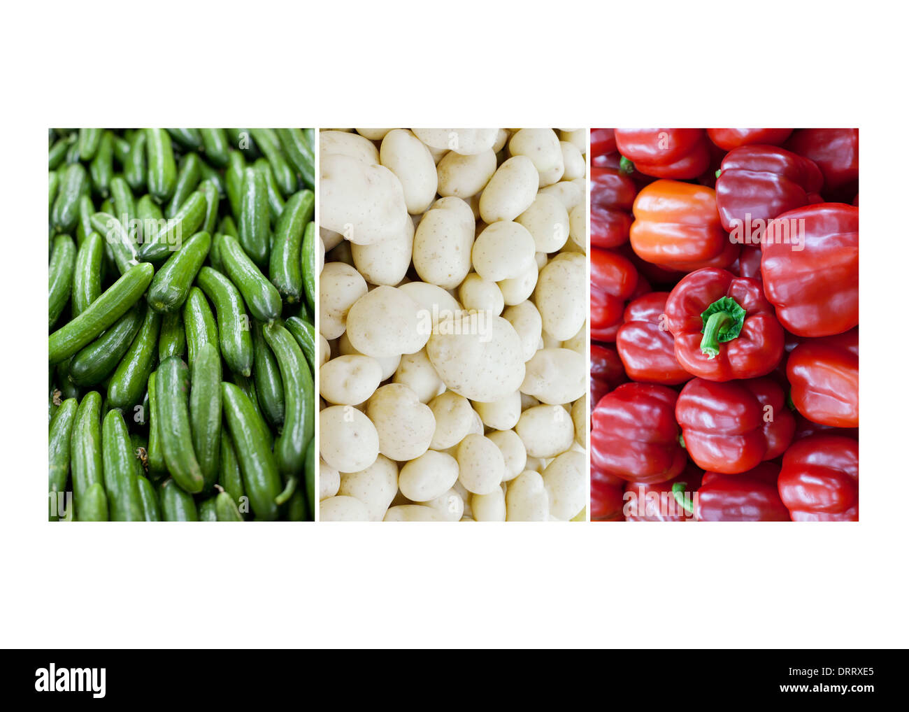 Italy National Flag made of Cucumbers, Potatoes and Red Bell peppers ...