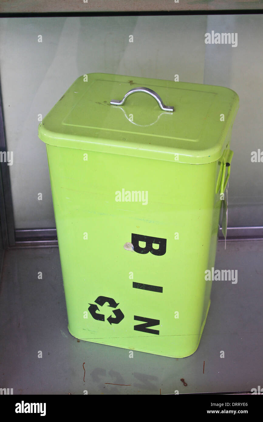 Bins in showcase at the Department Store Stock Photo - Alamy