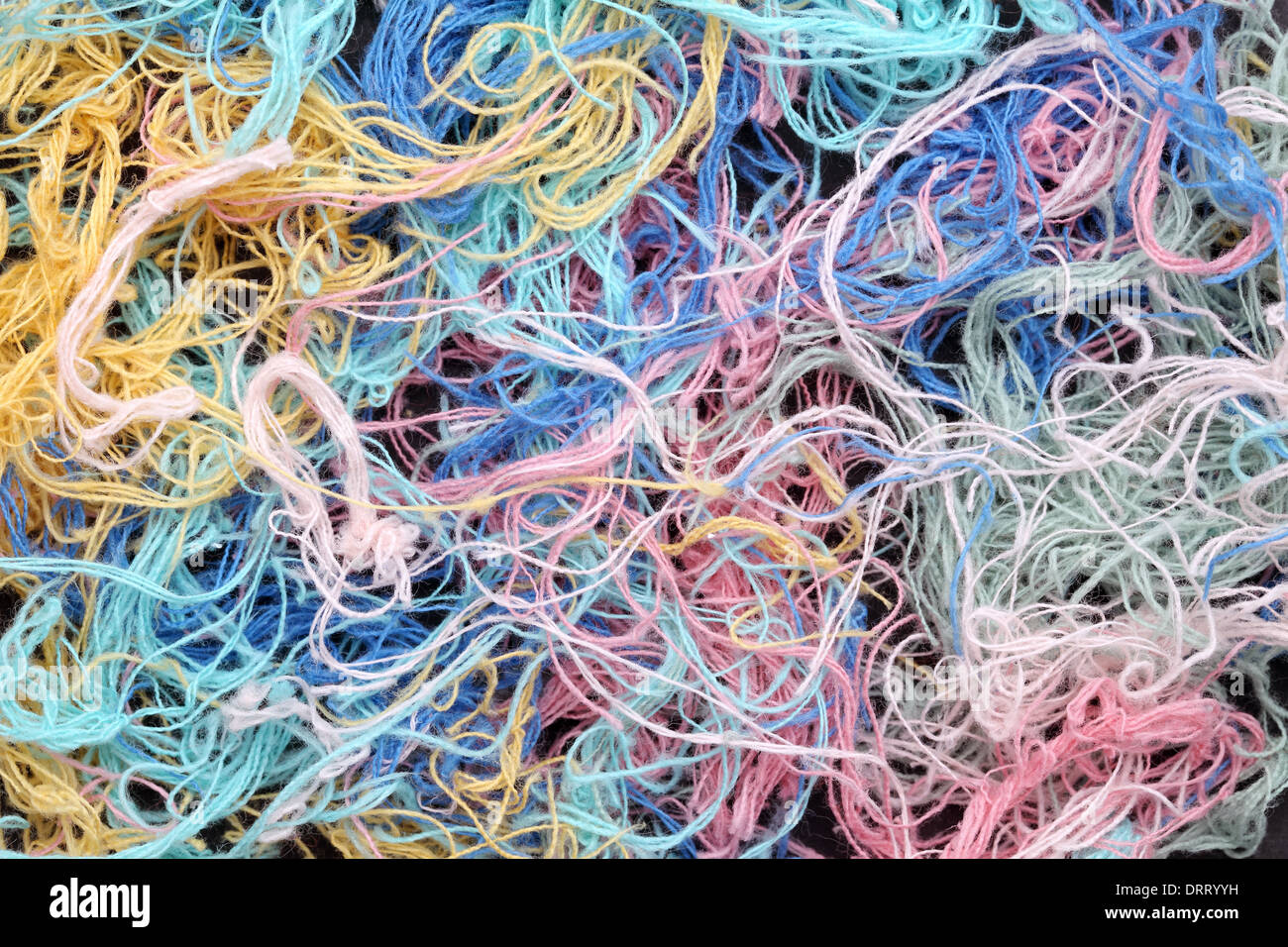 tangled yarn, close up, texture background Stock Photo - Alamy