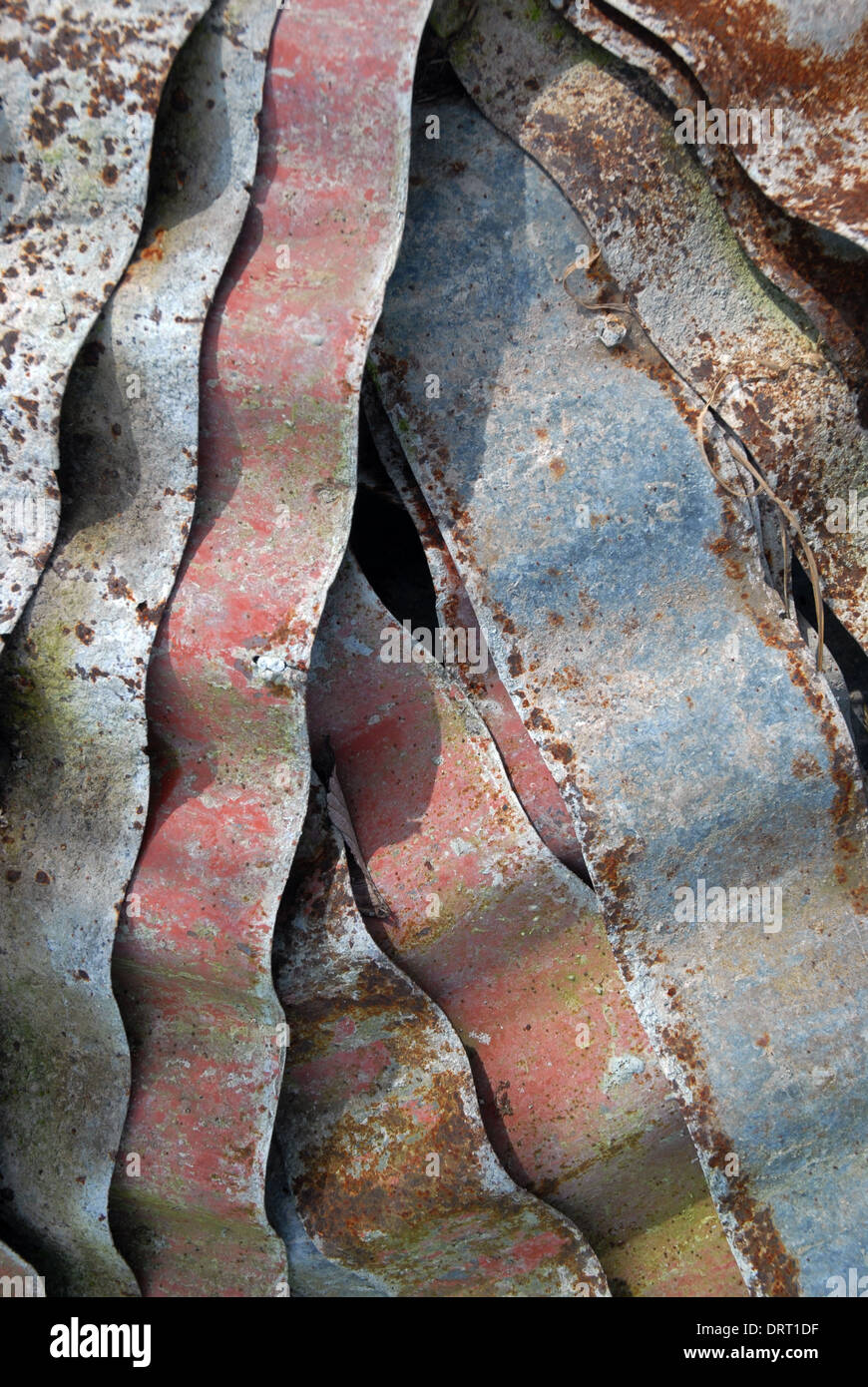 Strips of Rusty corrugated iron, Manila, Philippines Stock Photo - Alamy
