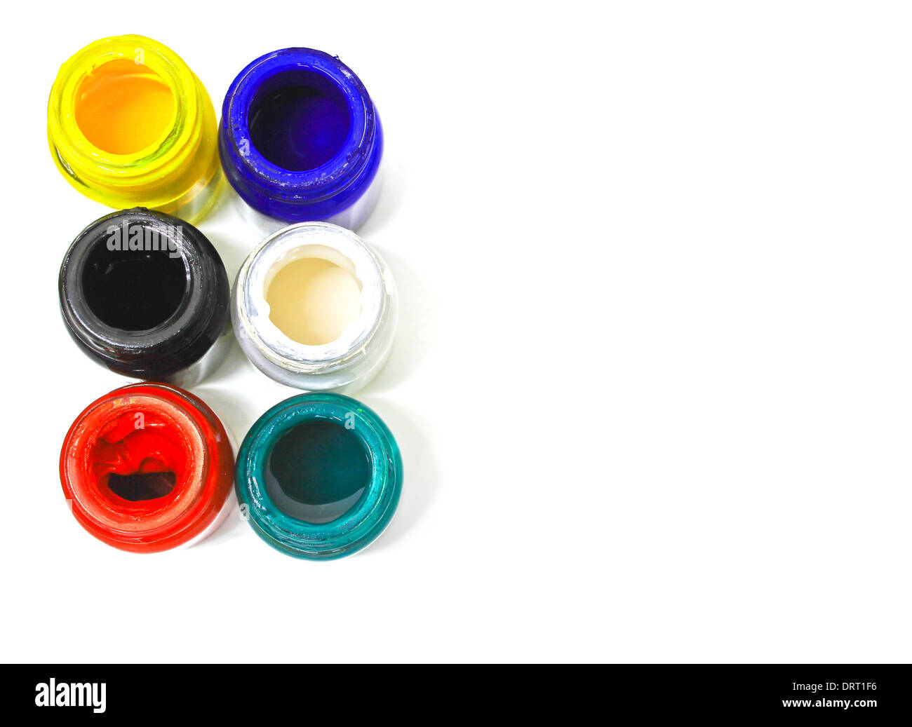 poster color on white background Stock Photo - Alamy