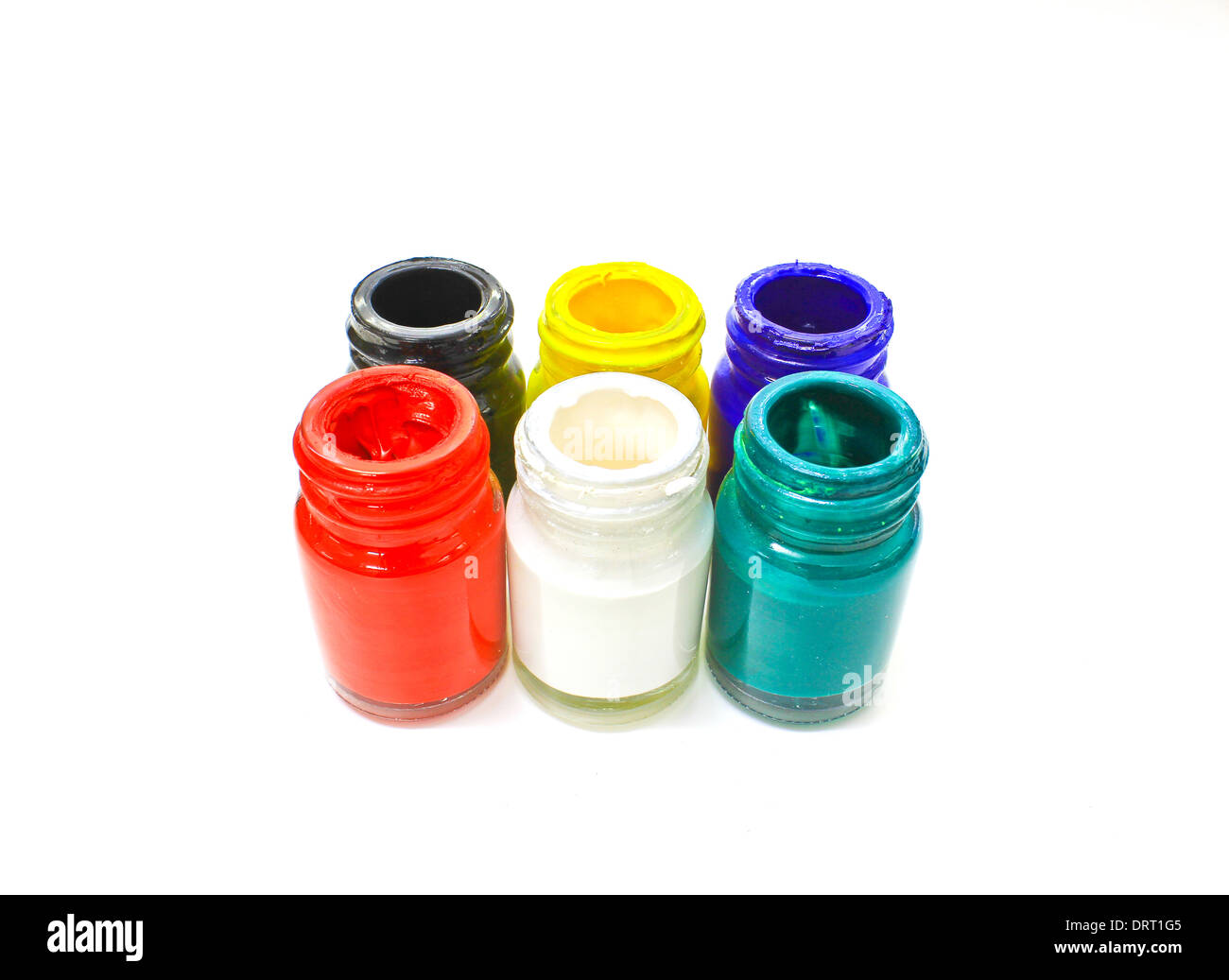 poster color on white background Stock Photo - Alamy