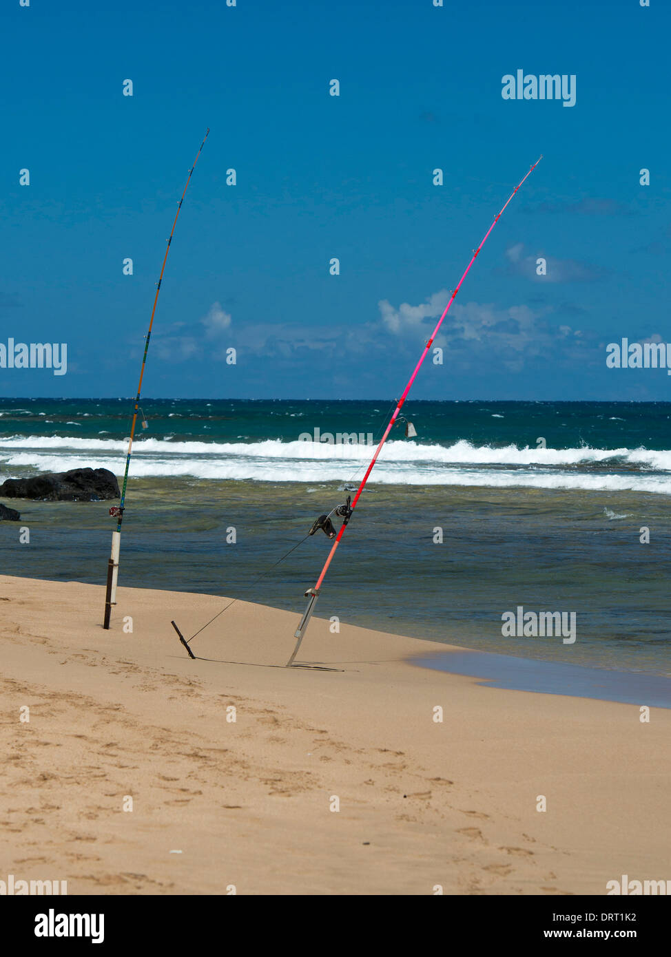 Fishing at the beach Stock Photo - Alamy