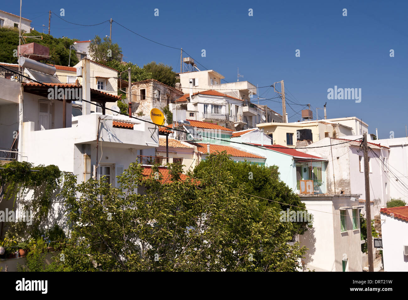 Old street of samos town hi-res stock photography and images - Alamy