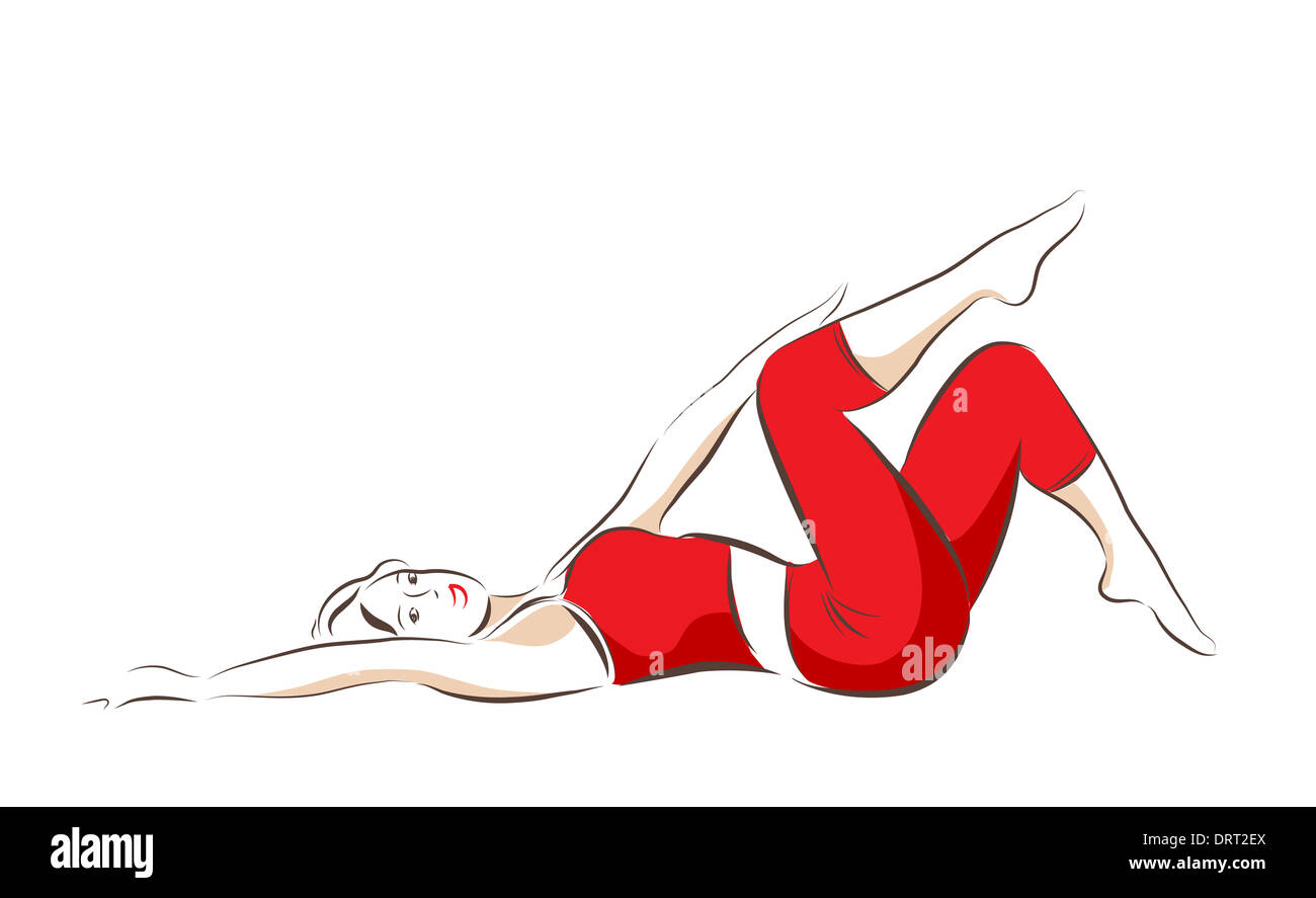 girl doing shaping exercise Stock Photo - Alamy