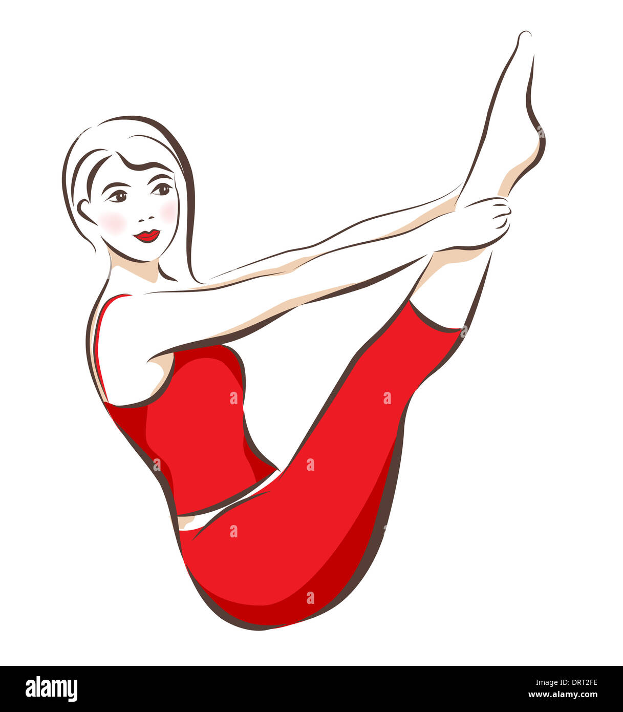 girl doing shaping exercise Stock Photo - Alamy