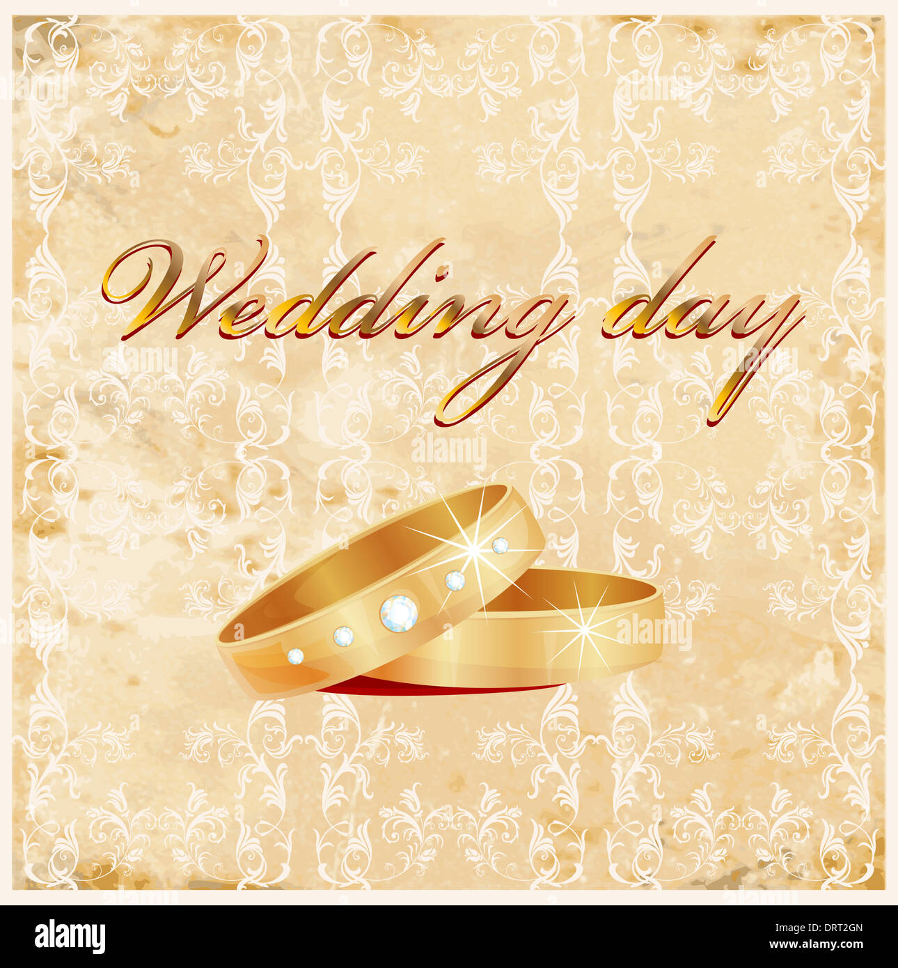 vintage wedding card Stock Photo - Alamy
