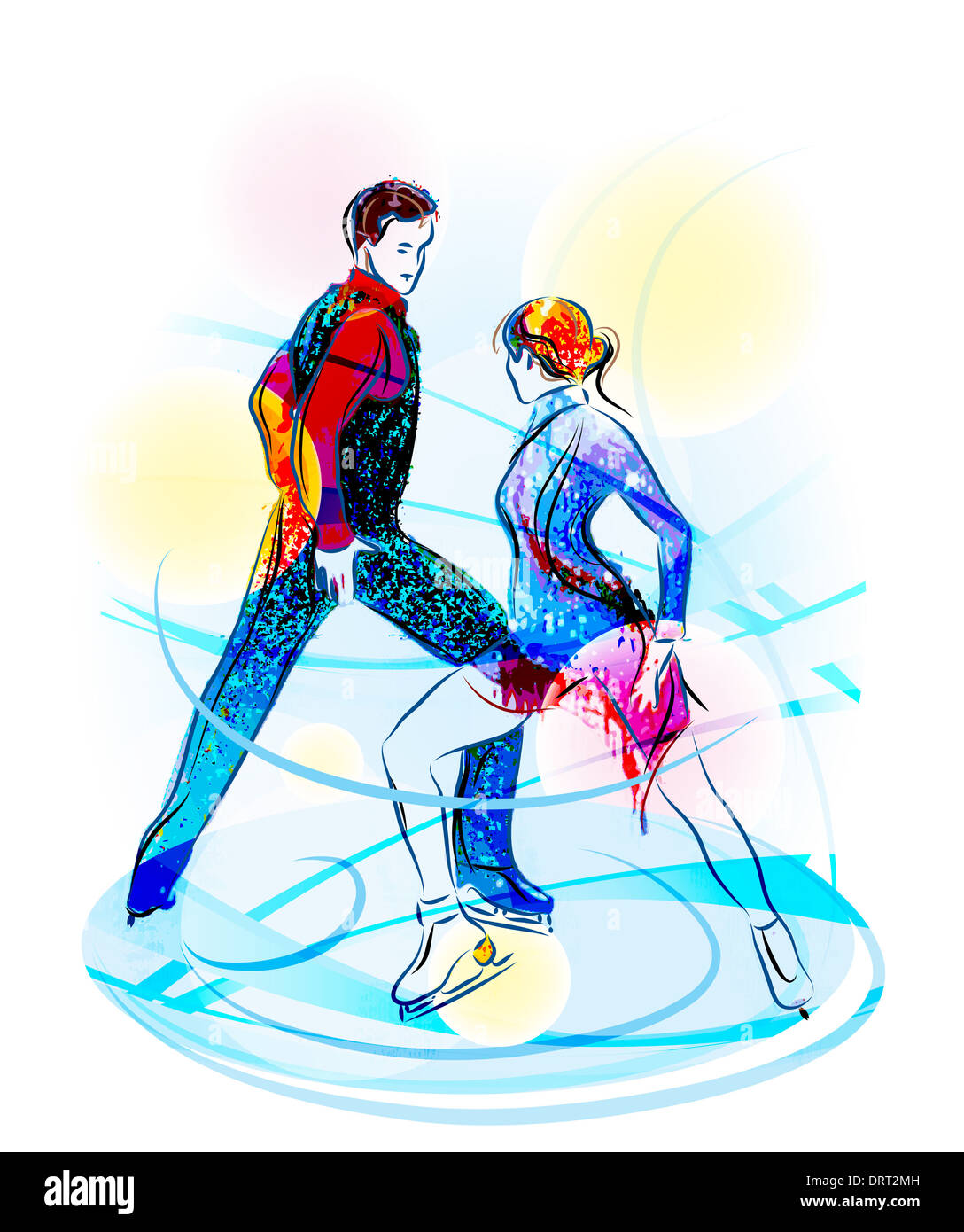 Pair figure skating. Ice show Stock Photo - Alamy