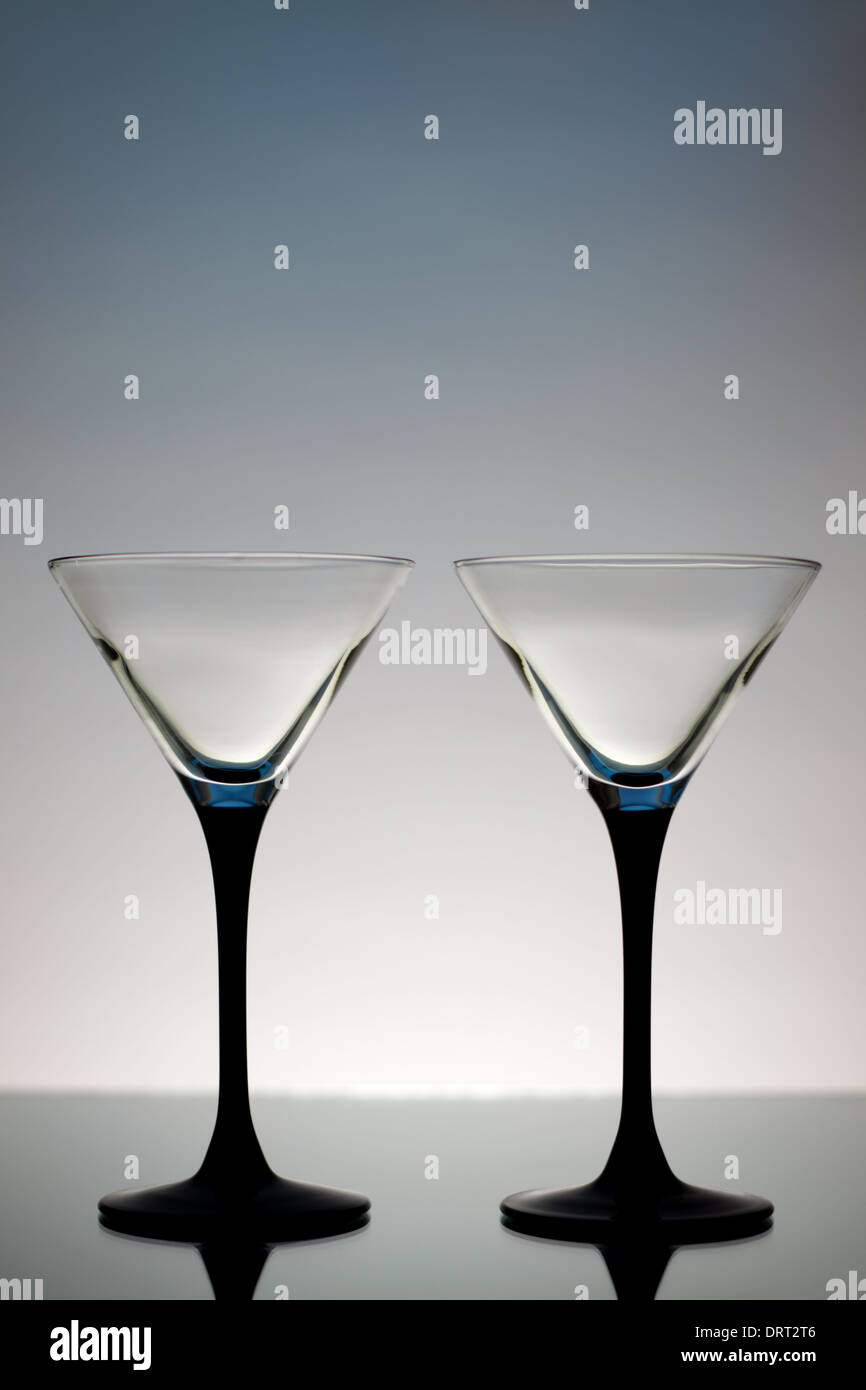 Two Martini Glasses Stock Photo - Alamy