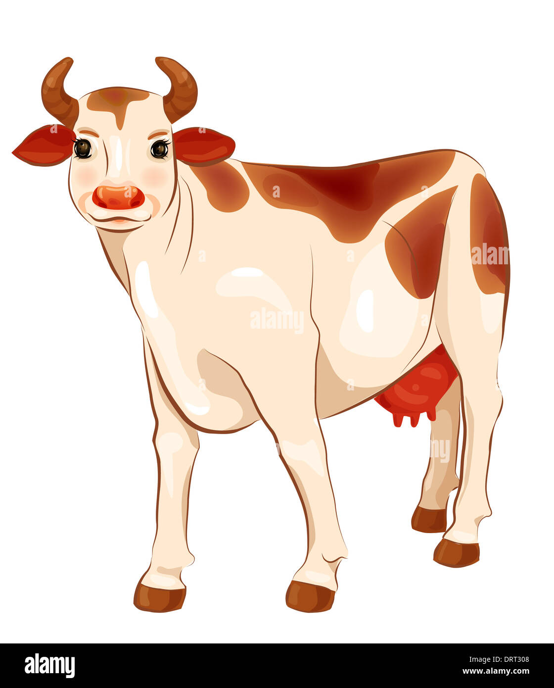 happy ginger cow Stock Photo - Alamy