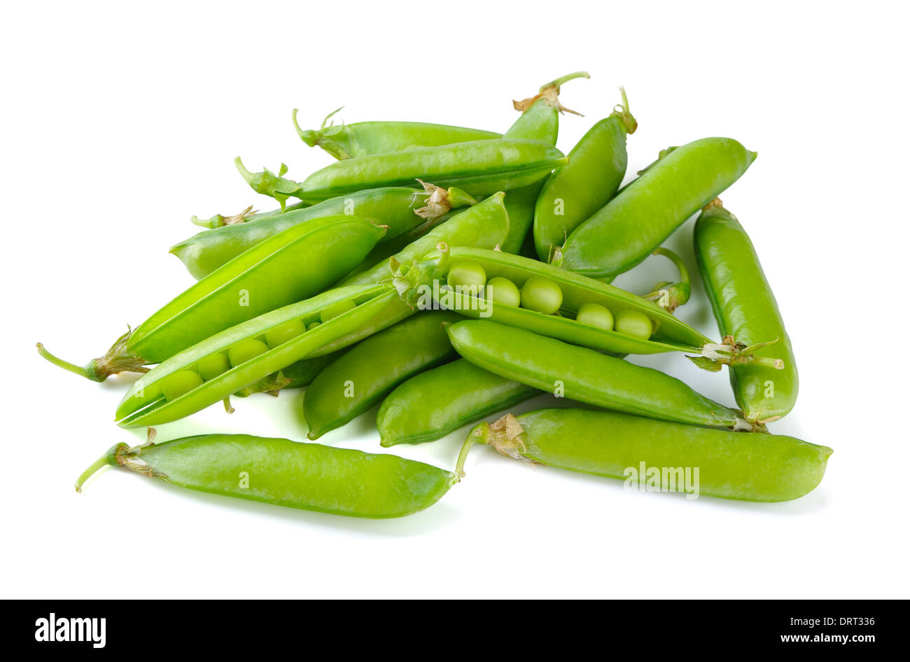 Pile of peas on a white background Stock Photo - Alamy