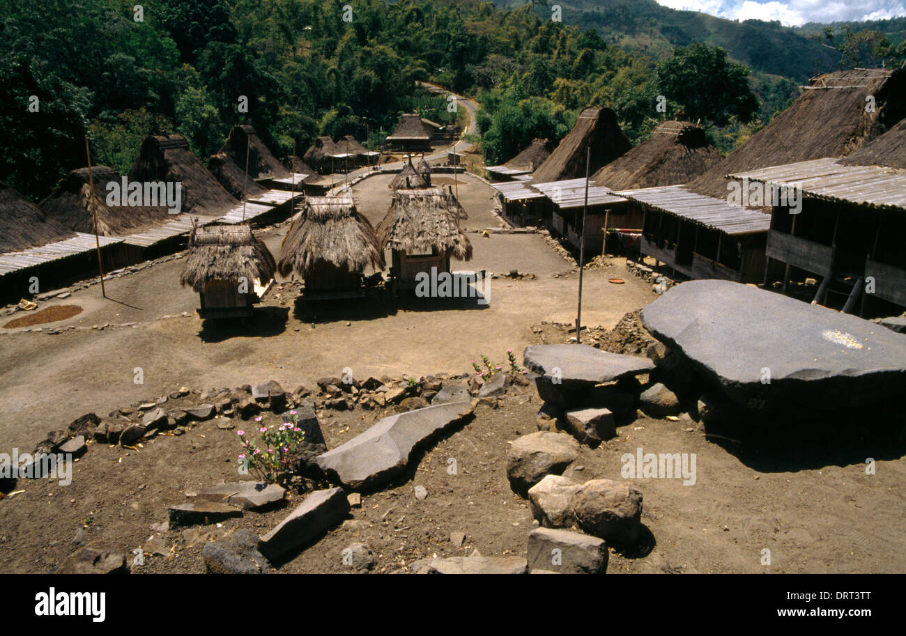 ngada village bena near bajawa flores indonesia Stock Photo - Alamy