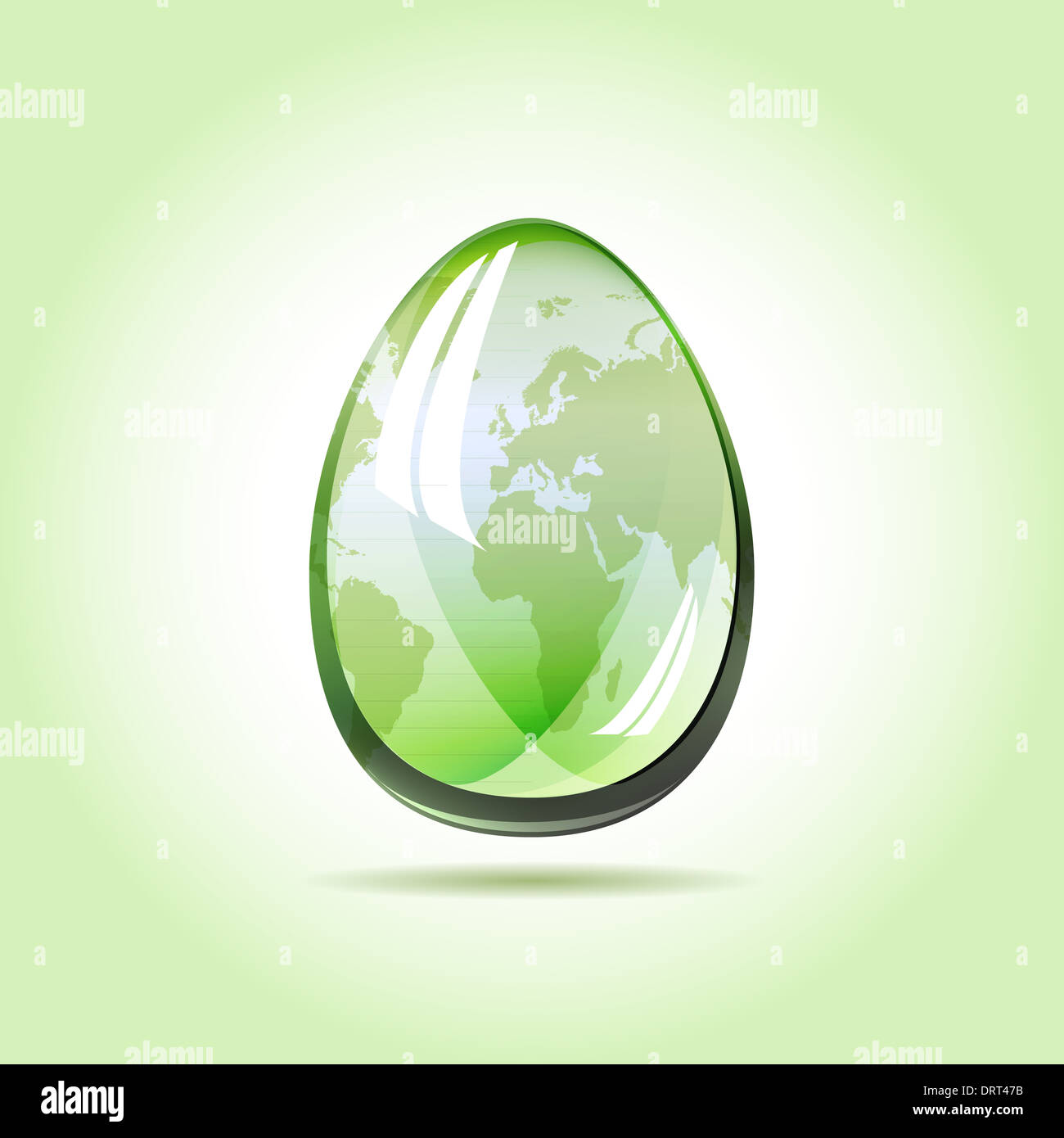 Glossy crystal earth egg concept Stock Photo - Alamy