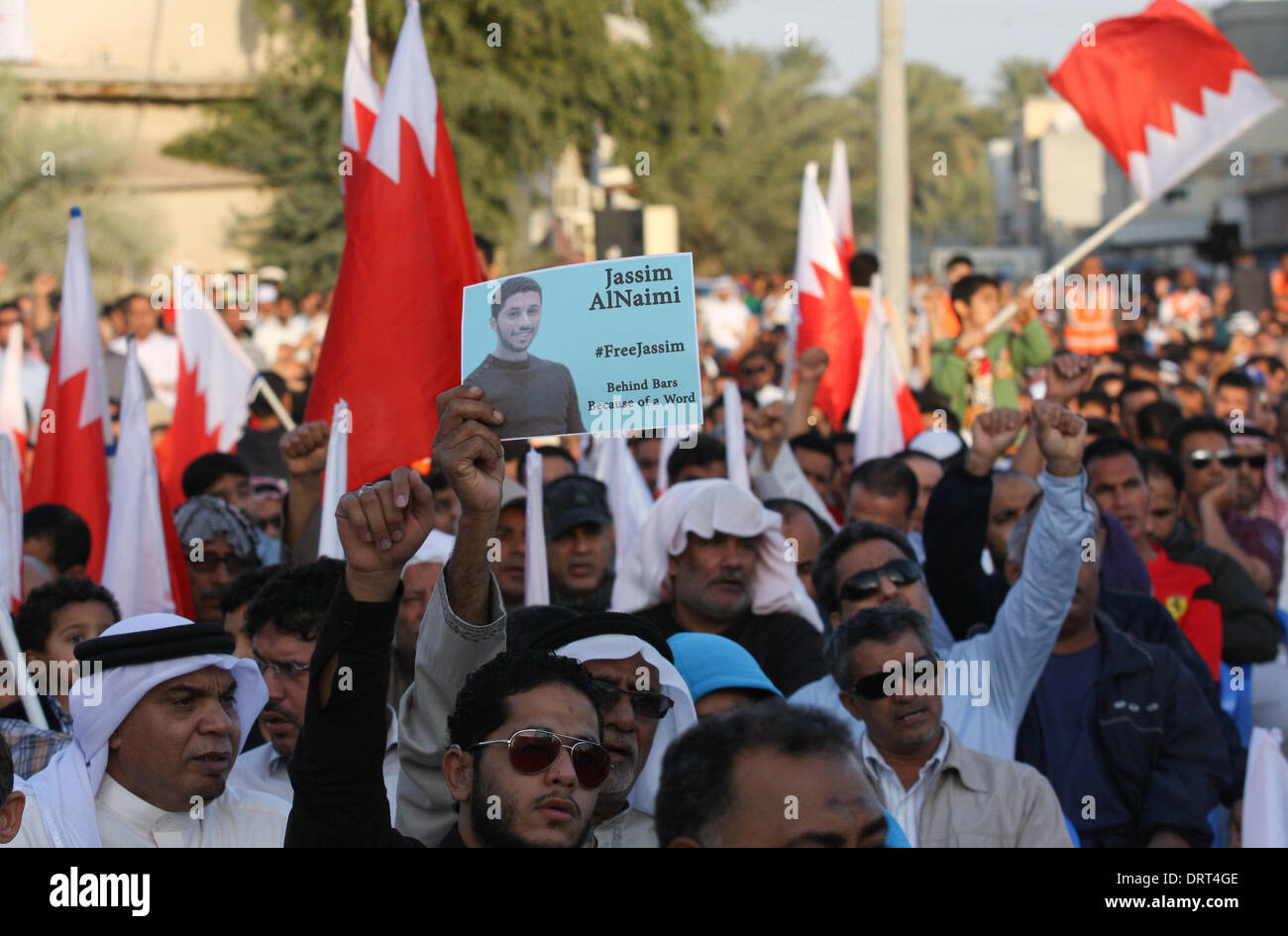 Abu Saiba, Bahrain. 31st Jan, 2014. Sit-in Turning to the issue of ...
