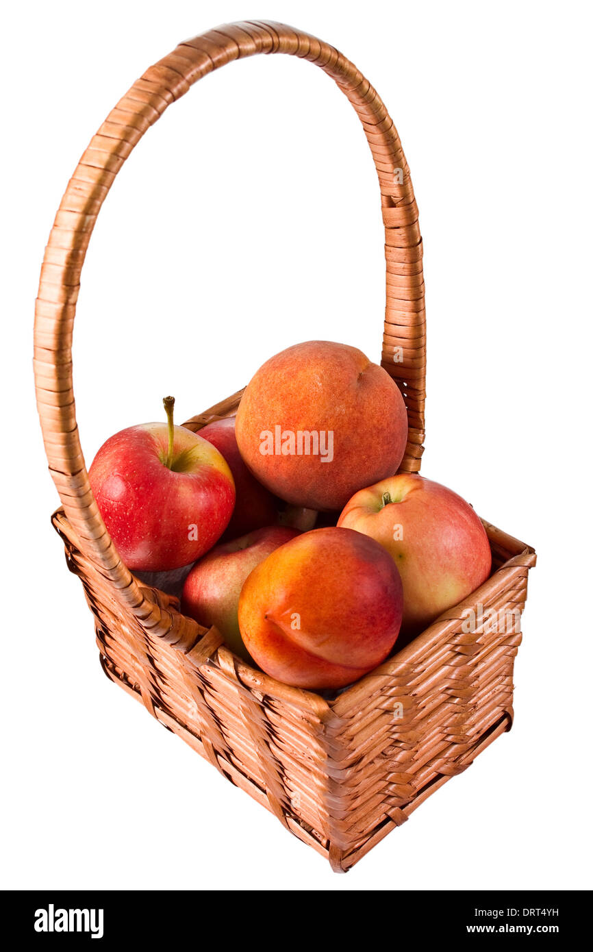 Basket with fruits Stock Photo - Alamy