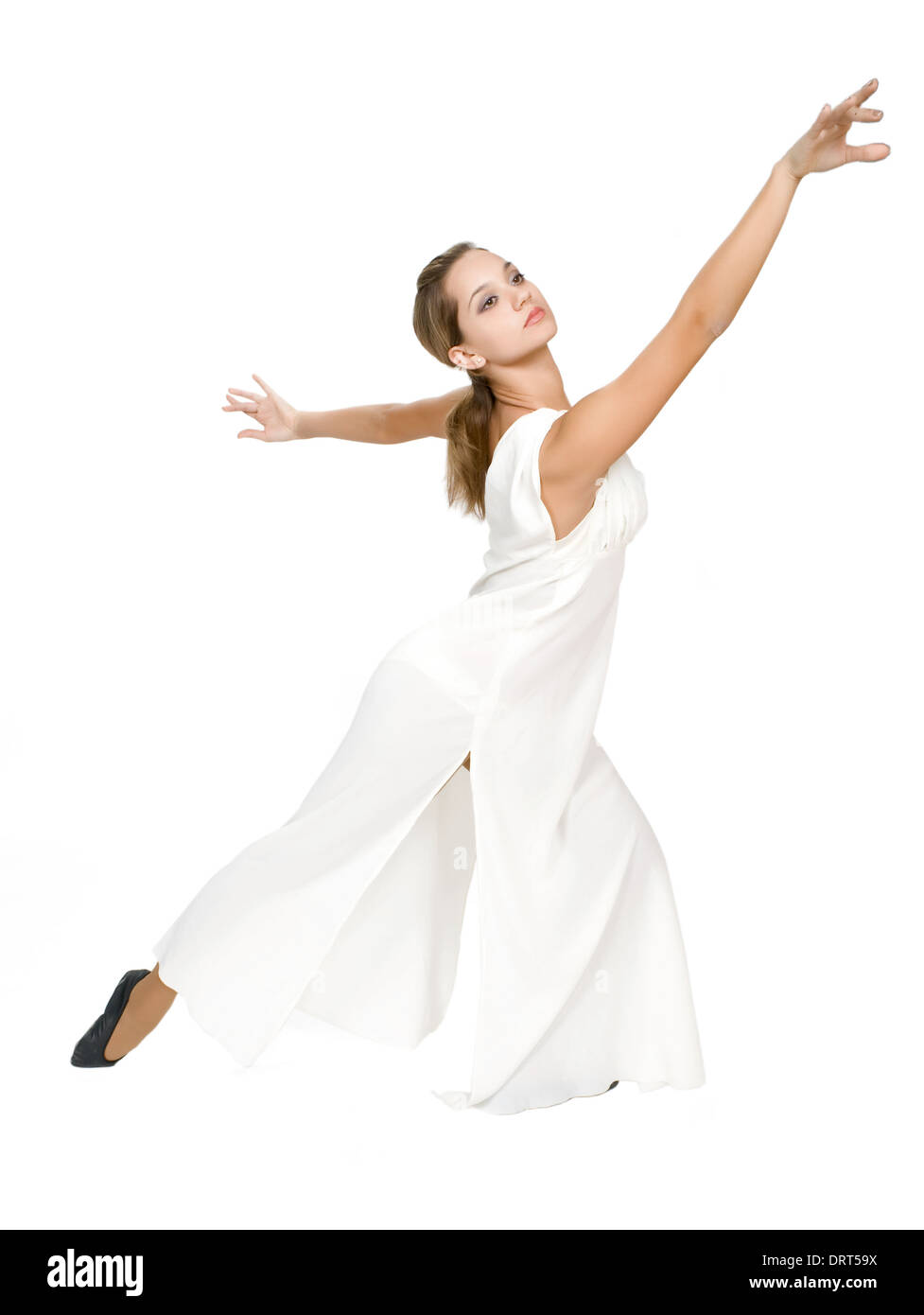Beautiful dancer in tunic Stock Photo - Alamy