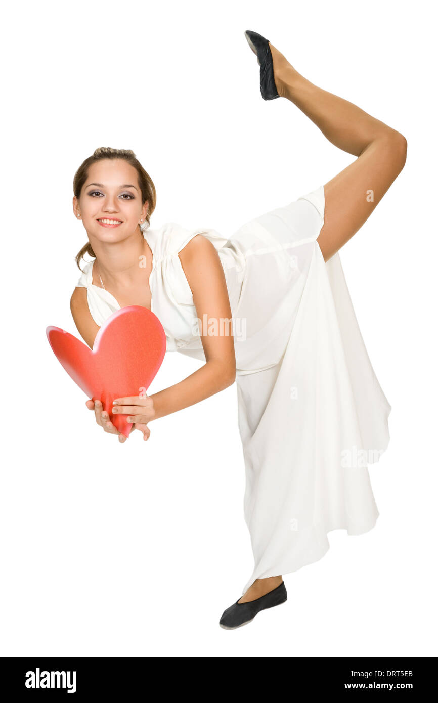 Beautiful dancer in tunic Stock Photo - Alamy