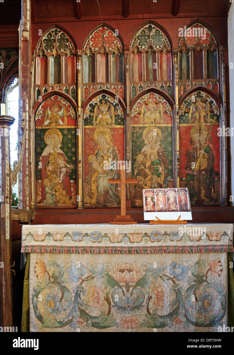 Detail of part of the rood screen in the church of St Helen at Ranworth ...