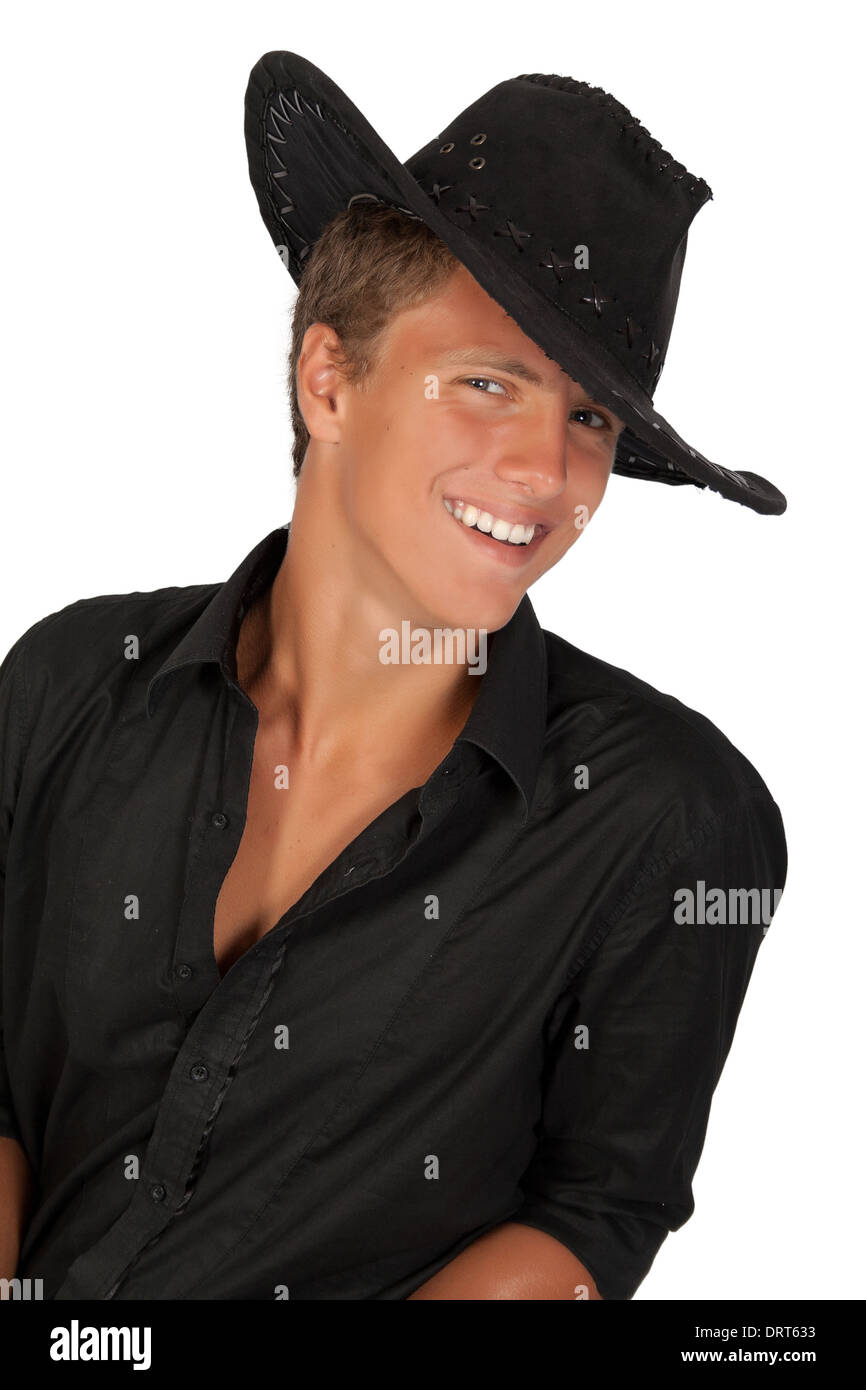 Portrait of young man with hat Stock Photo - Alamy