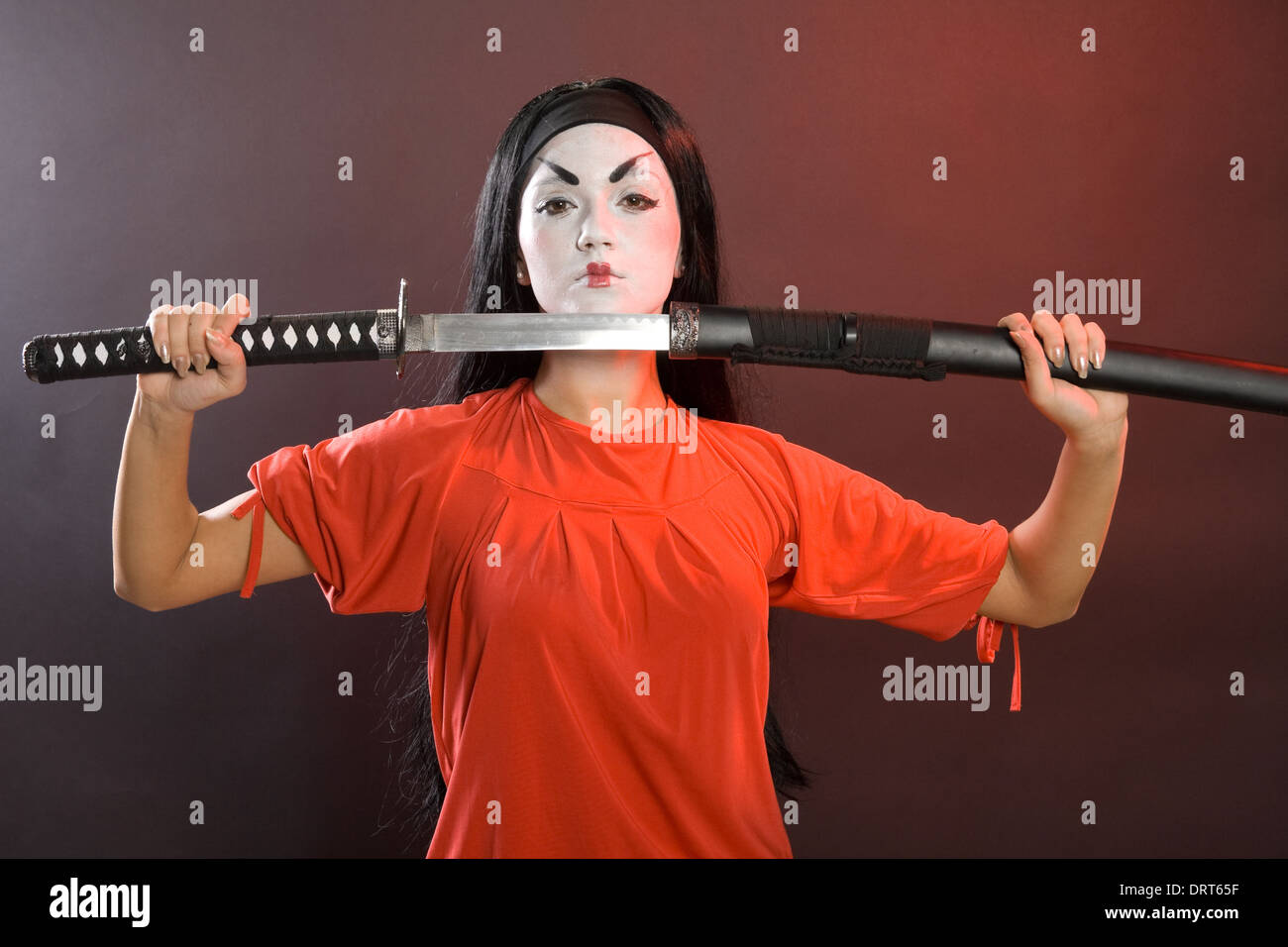 Mystic girl with sword Stock Photo - Alamy