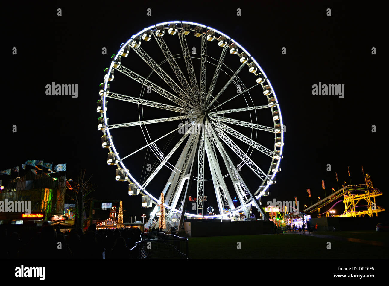 a ferris wheel at winter wonderland Stock Photo - Alamy