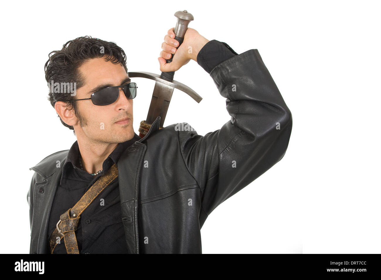 Handsome man with sword Stock Photo - Alamy