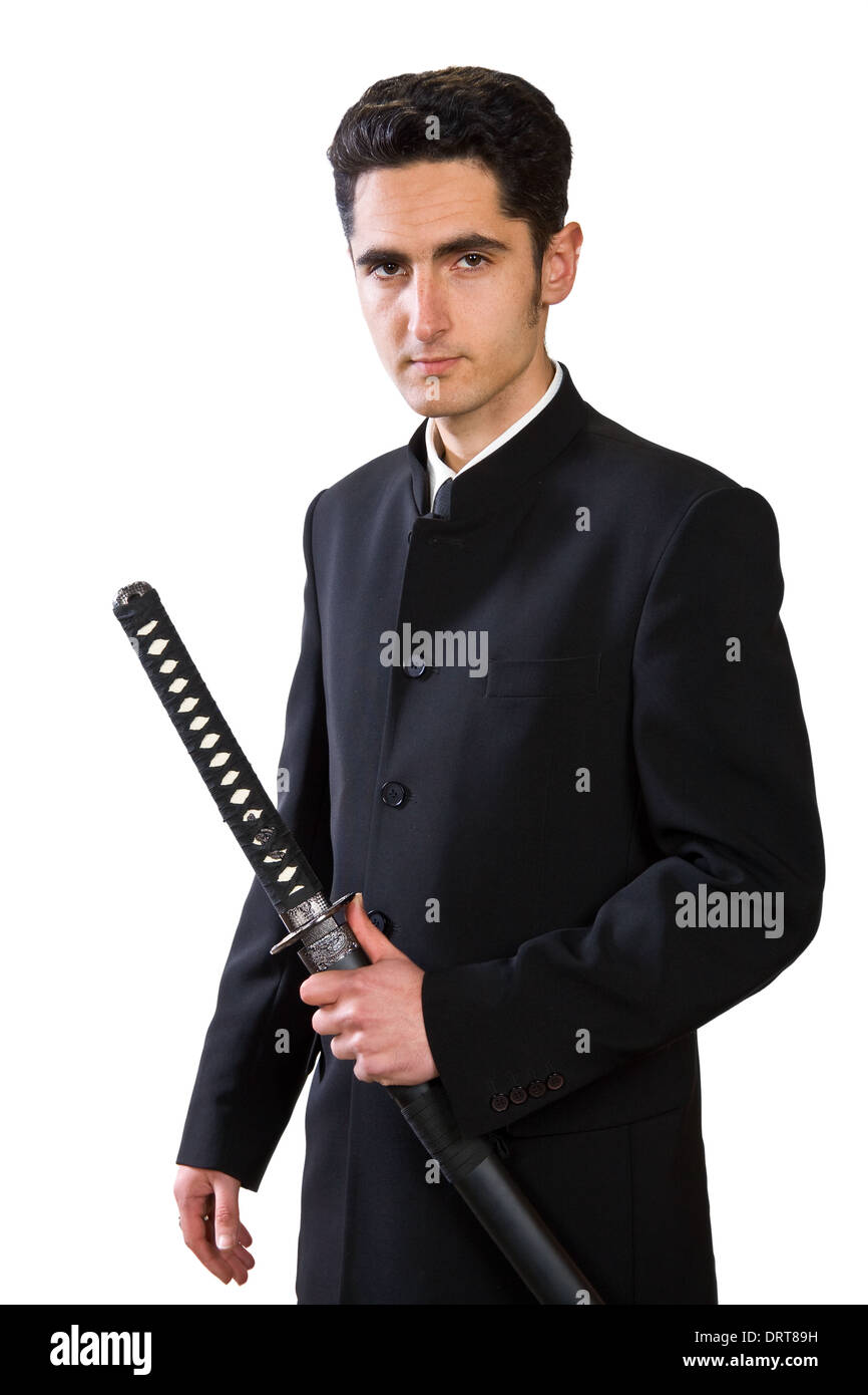 Handsome man with sword Stock Photo - Alamy