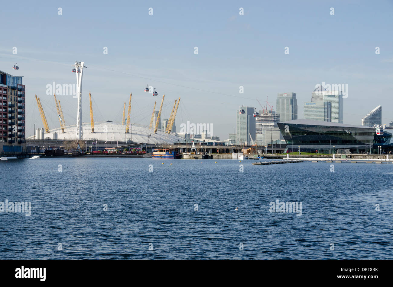 Victoria Dock and London City skyline Stock Photo - Alamy