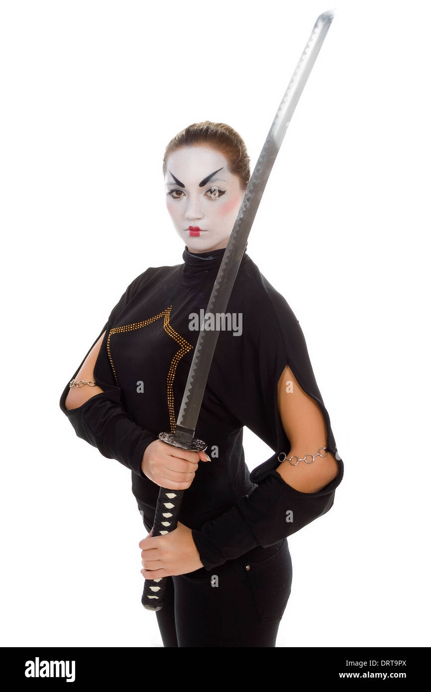 Mystic girl with sword Stock Photo - Alamy
