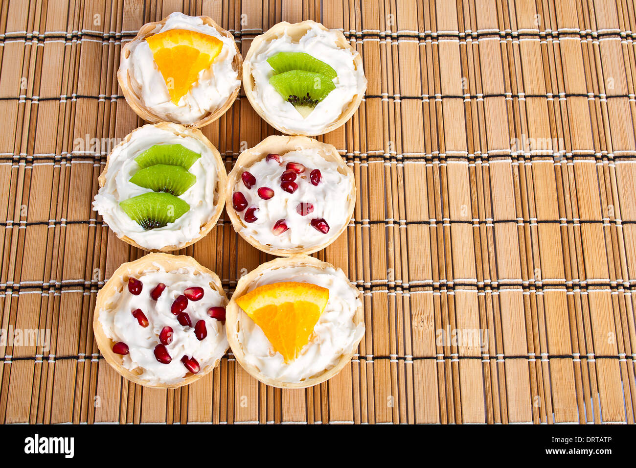 Desserts with fruits Stock Photo - Alamy